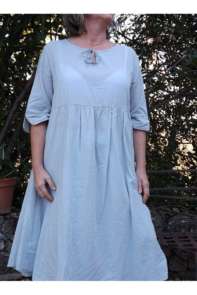 Sous robe en coton avec manches 3/4